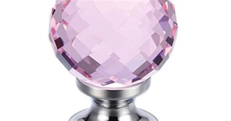Facetted Pink Glass Cabinet Knob High Quality Cabinet Available