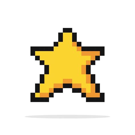 Pixel Star Pixelated Star Yellow Star 48238264 Vector Art At Vecteezy
