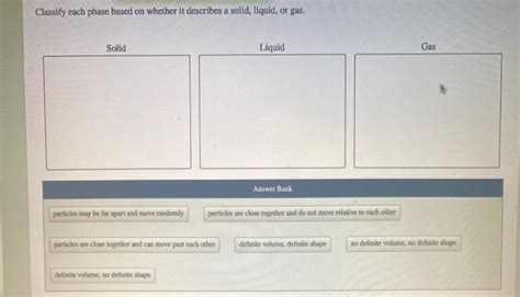Solved Classify Cach Phase Based On Whether It Describes A
