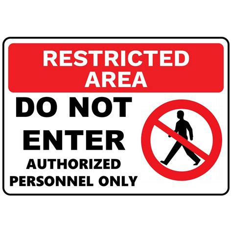 Restricted Area Do Not Enter Authorized Personnel Onl Vrogue Co