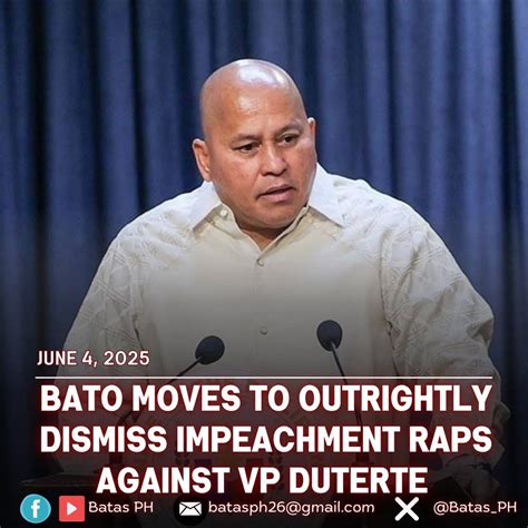 Batas Bato Pushes For The Outright Dismissal Of Impeachment Raps Just