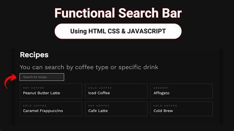 Search Bar Using Javascript Working Search Bar With Html Css And Javascript Web Designing