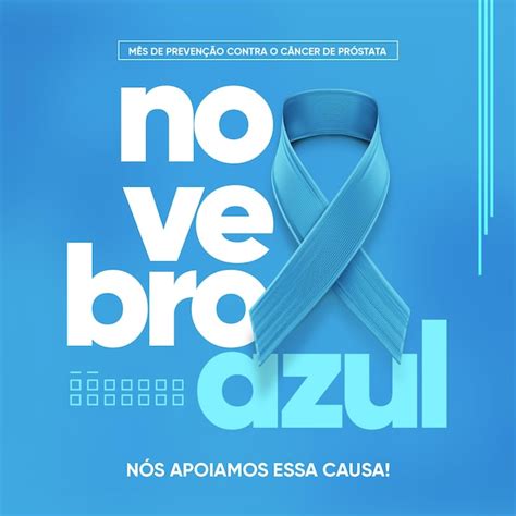 Plantilla De Redes Sociales Feed Noviembre Azul Apoyamos Esta Causa