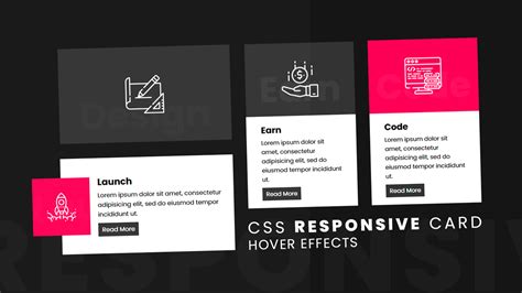 Responsive Css Card Design With Hover Animation In Ht