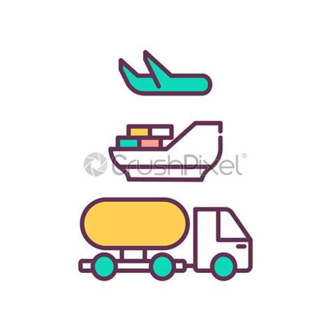 Delivery Optimization Rgb Color Icon Stock Vector 2926160 Crushpixel
