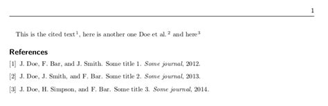 Citing Text Citation Superscript Numerals Tex Latex Stack Exchange