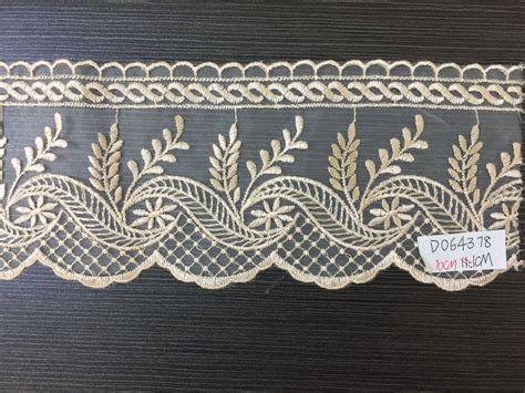 Mesh Polyester Embroidered Lace Trim White Organza Lace Encaje Tul