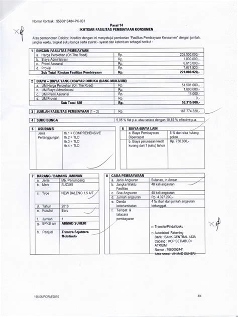 Rincian Kontrak Bca Fin 015 Pdf