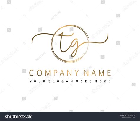 T G Initial Handwriting Logo Vector Stock Vector Royalty Free 1175489722