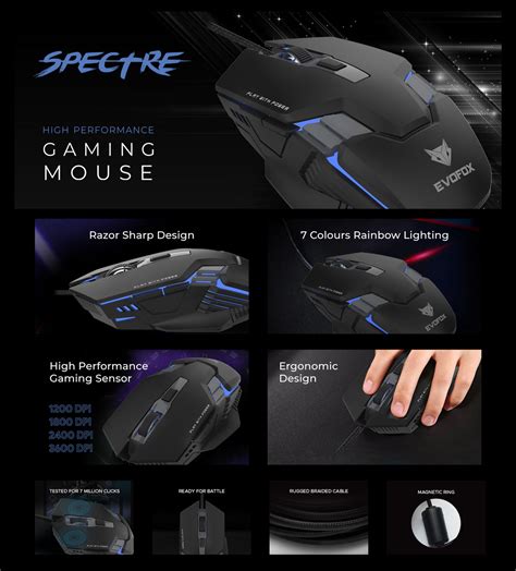 Evofox Spectre Usb Wired Gaming Mouse Amkette