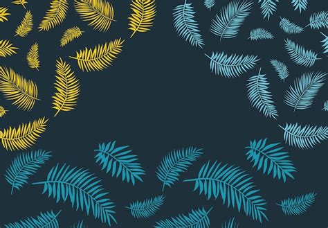 Premium Vector Palm Leaves Pattern Design Palm Leaves Hand Drawing