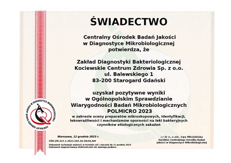 Polityka Jakości Kociewskie Centrum Zdrowia
