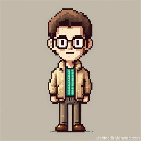 Pixel Art Cartoon Man Illustration Stable Diffusion Online