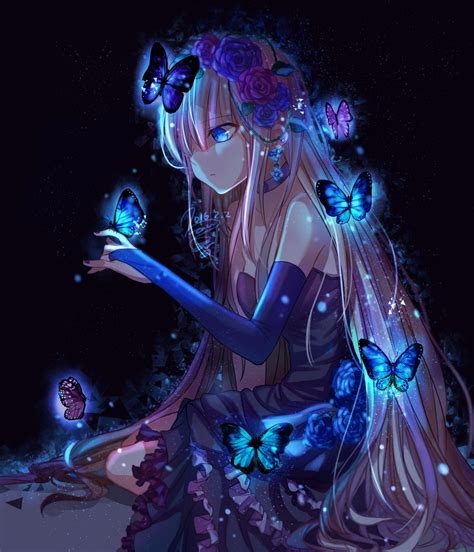 Fond Décran Illustration Cheveux Longs Anime Filles Anime Yeux