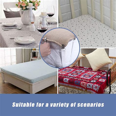 Комплект от 4 закопчалки за чаршафи Nouseg Найлон Бял Emag Bg