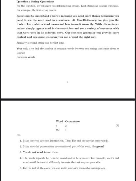 solved question string operations for this question we