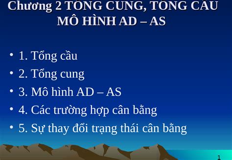 TỔNG CUNG TỔNG CẦU MÔ HÌNH AD AS