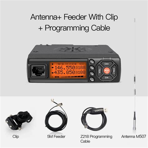 Car Walkie Talkie VHF UHF Mini Mobile Radio HF Transceiver Two Way Ham Radio For Hunting Radio