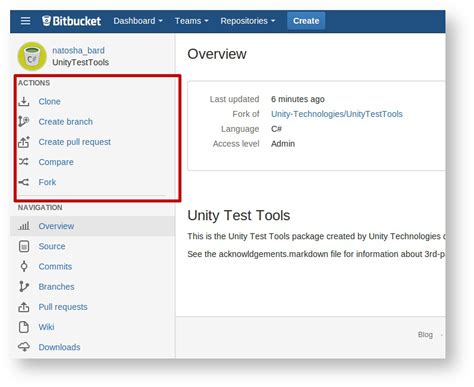 Unity Manual Step Open A Pull Request On Bitbucket