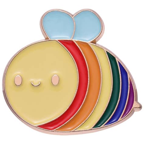 Bee Pride Proud Lgbt Rainbow Enamel Pin Distinct Enamel Pins