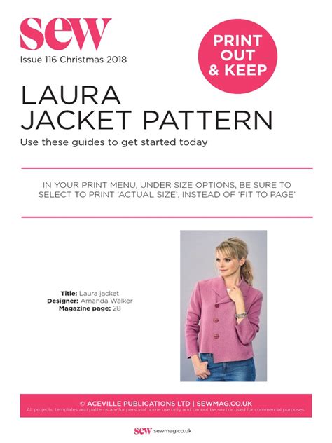Laura Jacket Pattern Print Out And Keep Pdf