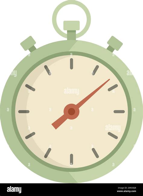 Hand Stopwatch Icon Flat Vector Sport Watch Clock Timer Isolated Stock Vector Image And Art Alamy