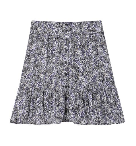 Frilly Patterned Skirt Multicolour Print