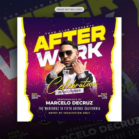 Premium Psd After Work Party Flyer Party Flyer Template
