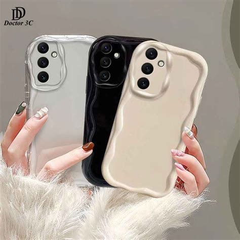 Ốp điện Thoại Mềm Chống Sốc Màu Gợn Sóng đơn Giản Cho Samsung Ss Galaxy