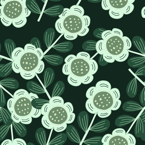 Seamless Pattern With Stylized Flowers Floral Background 19027829 Vector Art At Vecteezy