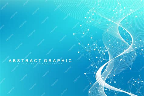 Premium Vector Geometric Abstract Background With Connected Lines And Dots Connectivity Flow
