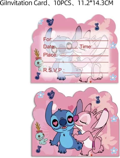 Uitnodiging Stitch Uitnodiging Kaart Kinderfeestje Verjaardag Bol