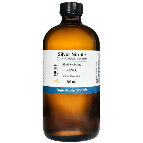 Silver Nitrate Solution Cas 7761 88 8 0 1n In Water As Agno3