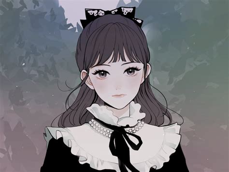 Safebooru 1girl Black Dress Black Ribbon Blunt Bangs Close Up Closed