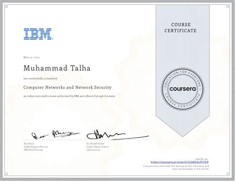 Alhamdulillah Completed 𝗖𝗼𝗺𝗽𝘂𝘁𝗲𝗿 𝗡𝗲𝘁𝘄𝗼𝗿𝗸𝘀 And 𝗡𝗲𝘁𝘄𝗼𝗿𝗸 𝗦𝗲𝗰𝘂𝗿𝗶𝘁𝘆 5th Course In The 𝗜𝗕𝗠