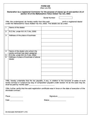 Form 409 Fill And Sign Printable Template Online