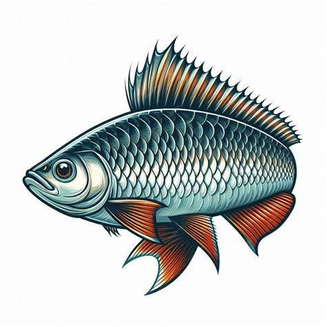 Roach Fish Vector Cartoon Illustration Premium Ai Generated Vector