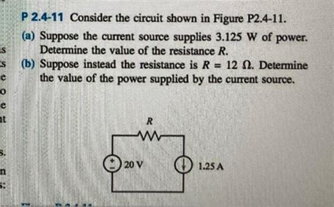Solved P24 6 A Current Source And Two Resistors Are