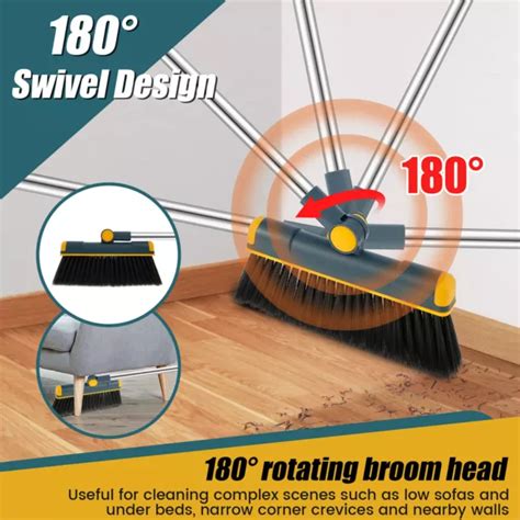 Long Handled Dustpan And Broom Set Portable Dustpan Combo Set With