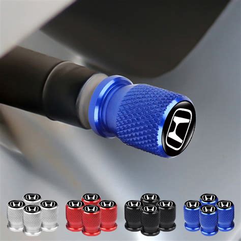 4pcs threaded styling car tire anti dust cap screw on car logo wheel