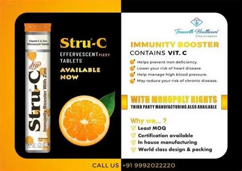 Vitamin C And Zinc Stru C Effervescent Tablet 500 Mg 20 Tab At Best