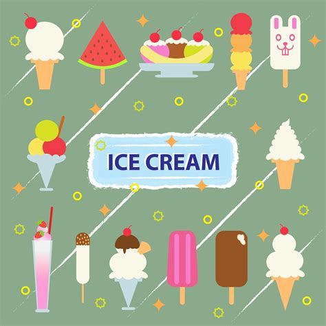 Vector Illustration Of Collection Of Ice Cream 687605 Vector Art At