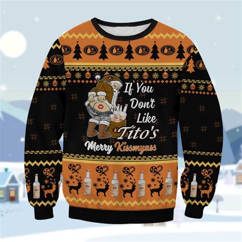 Titos Handmade Vodka Sweater Titos Fan Christmas Sweater Austin Texas