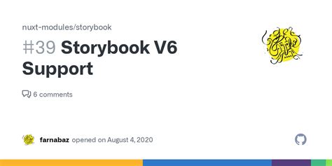 Storybook V6 Support · Issue 39 · Nuxt Modulesstorybook · Github
