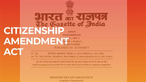 Centre Notifies Implementation Of Citizenship Amendment Act Rules