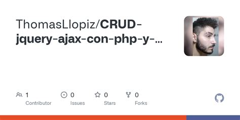 Github Thomasllopizcrud Jquery Ajax Con Php Y Mysql