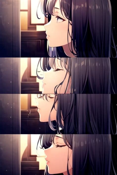 키스하다 1남1녀 스크린캡 세부적인 강한 빛 아시아 Ai 포르노