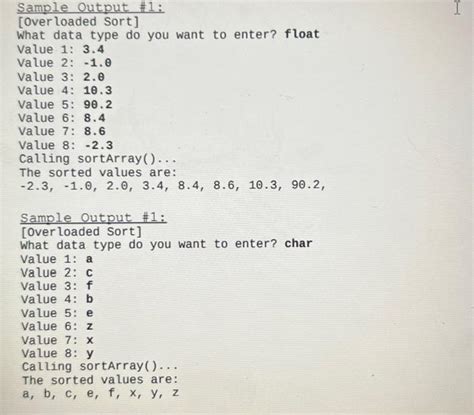 Solved Assignment 6c Overloaded Sorting In Class We Have
