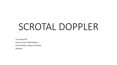 Scrotal Doppler Ppt