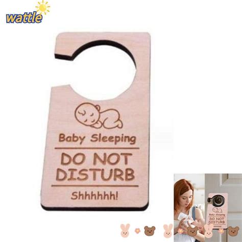 WATTLE Door Sign Wood Please Do Not Disturb Hotel Bulletin Board